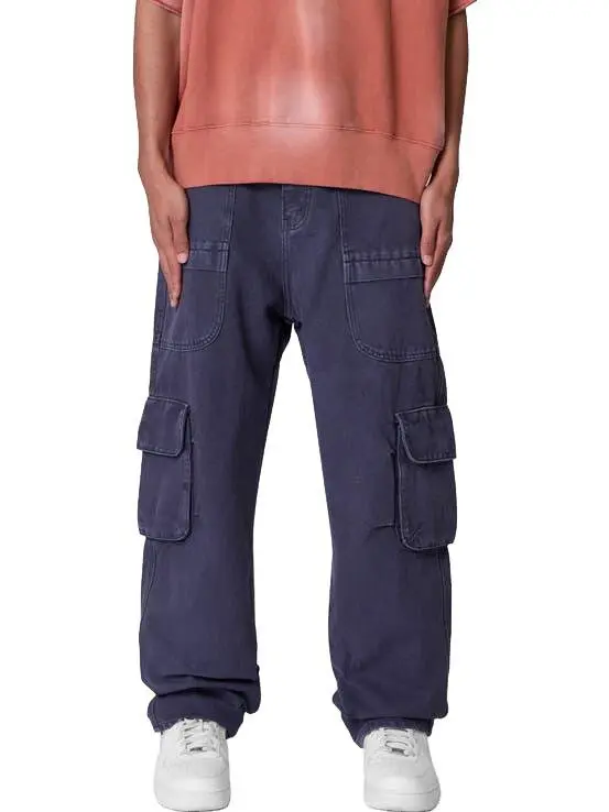 Mnml Ultra Baggy Cargo Jeans - Washed Black