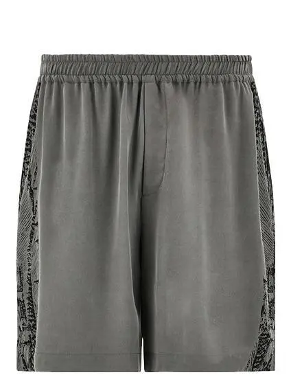 FERRAGAMO Tuscany Print Silk Bermuda Short - Red