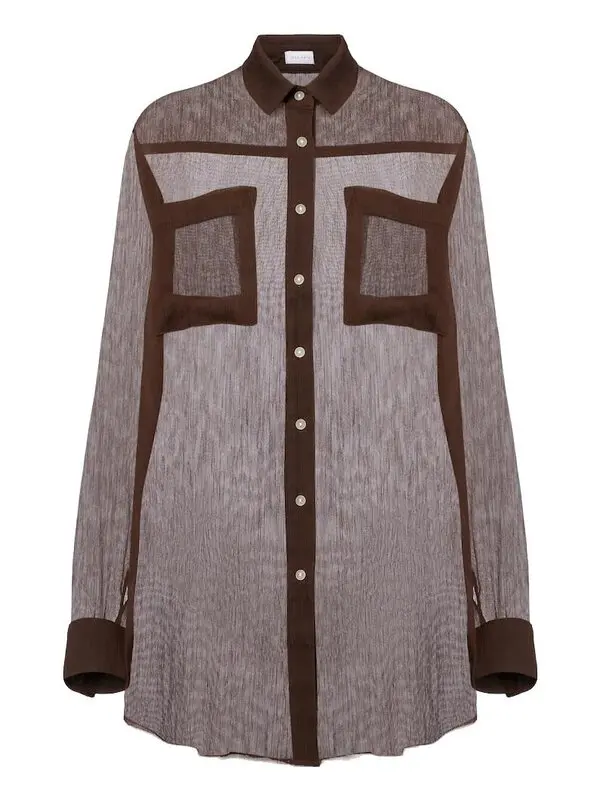 Jade Swim Mika Sheer Shirt - Brown