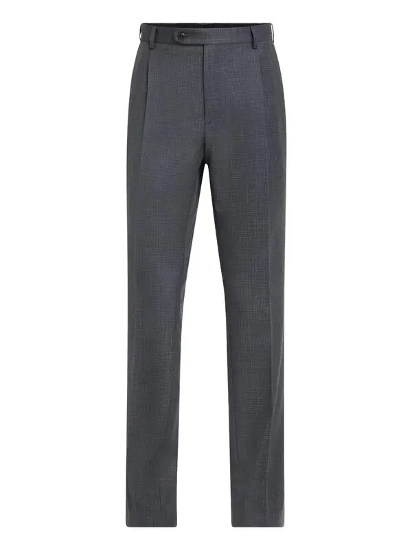 Brioni Textured Wool Dress Pants - Graphite