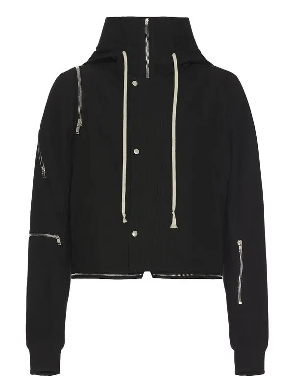 Rick Owens Bonotto Cropped Headon Parka - Black