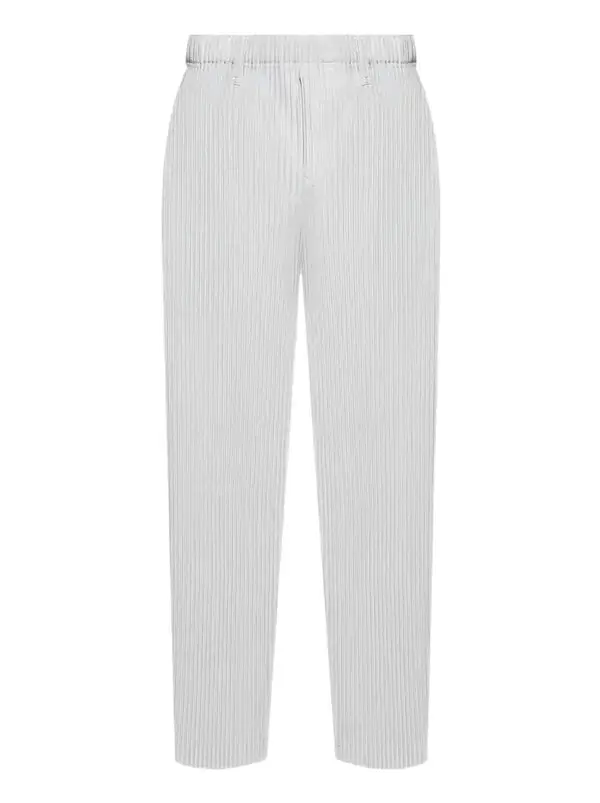 Issey Miyake Pleated Straight-leg Trousers - Grey