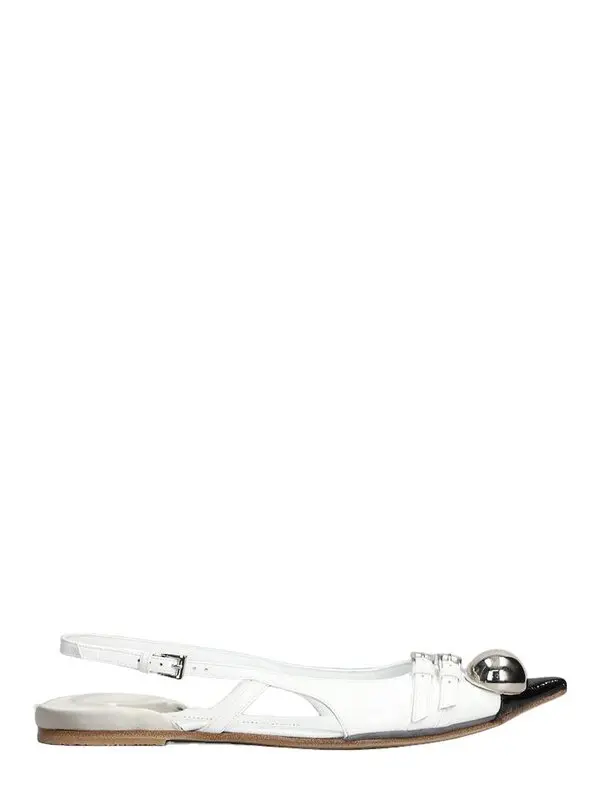 DOVE NUOTANO GLI SQUALI Ballet Flats - White