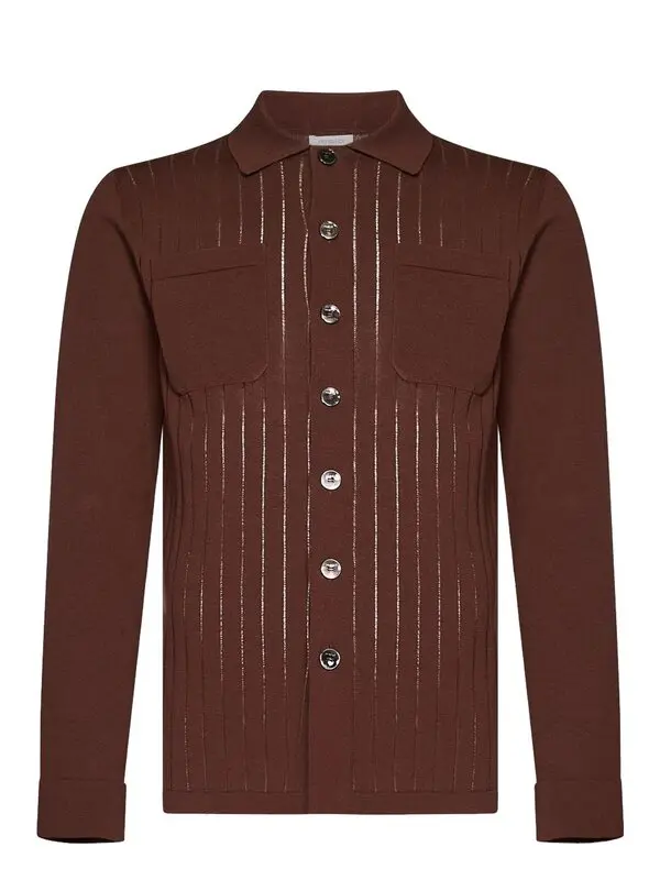 Malo Long Sleeve Cotton Sweater - Brown