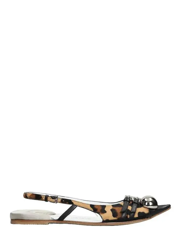 DOVE NUOTANO GLI SQUALI Animalier Pony Hair Ballet Flats - Multicolor