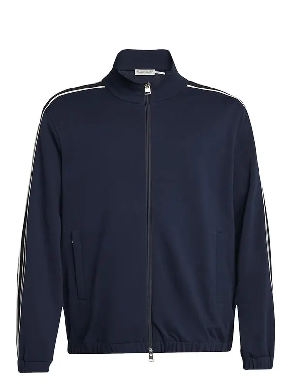 Moncler Striped-sleeve Track Jacket - Navy