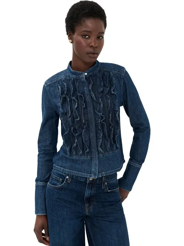 TWP Denim Patti Button-down - Dark Wash