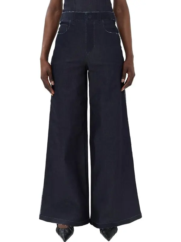 Marni Trompe L'oeil Stretch Denim Trousers - Blublack