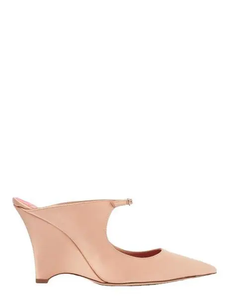SCAROSSO Marta Ii High Heel Mules - Rose - Satin