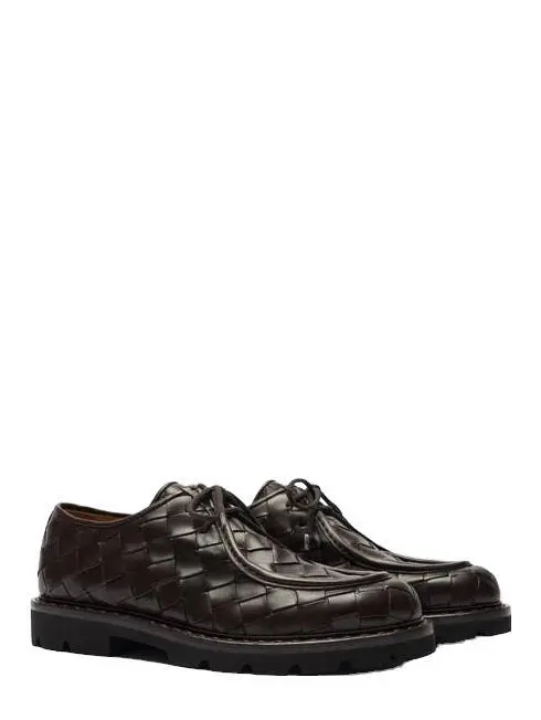 SCAROSSO Damiano Derby Lace Up - Brown - Calf