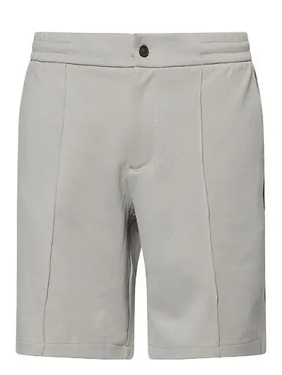 Emporio Armani Ribbed Regular-fit Stretch-cotton Blend Shorts - Drizzle