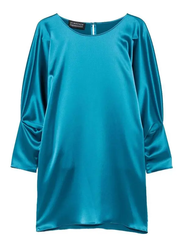 GIANLUCA CAPANNOLO Dress With Puff Sleeves - Blue