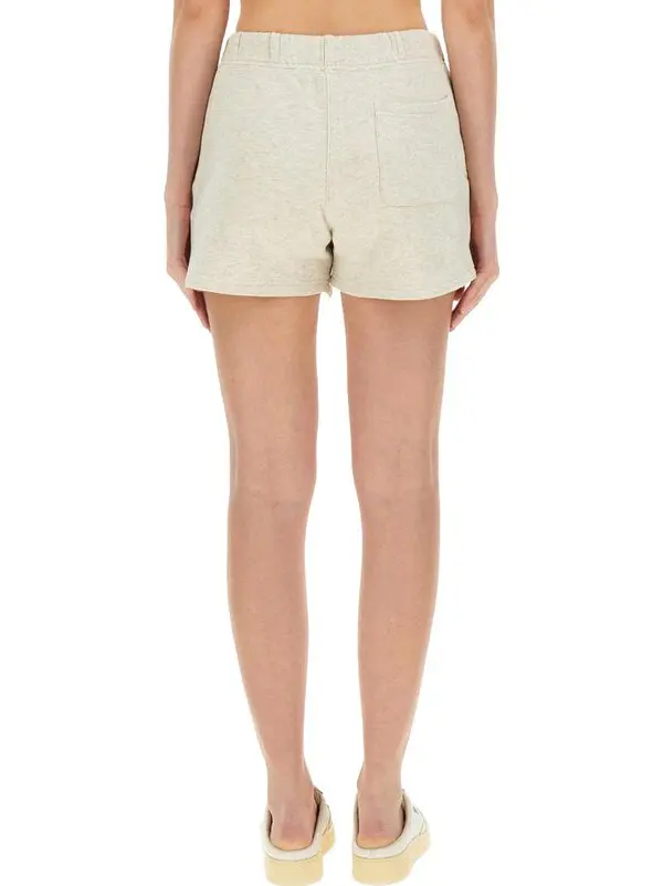 AUTRY Cotton Sweatshirt Shorts - Beige