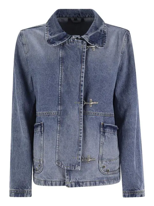 FAY 3 Ganci Cotton Denim Jacket - Blue