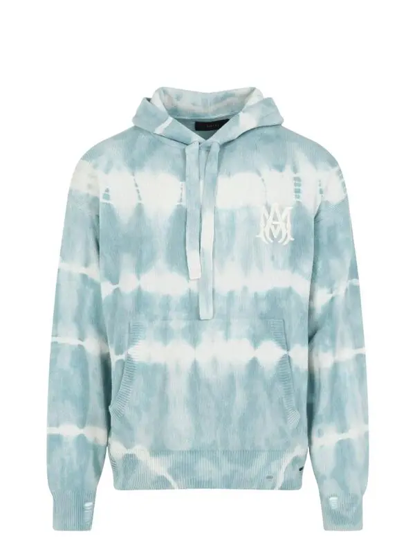 Amiri Eco Cashmere Tie Dye Hoodie - Blue