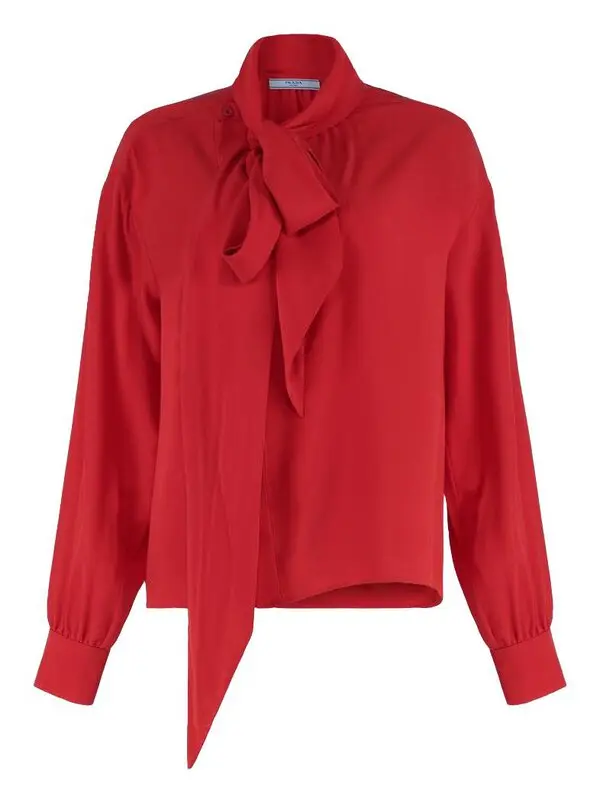 Prada Silk Blouse - Red