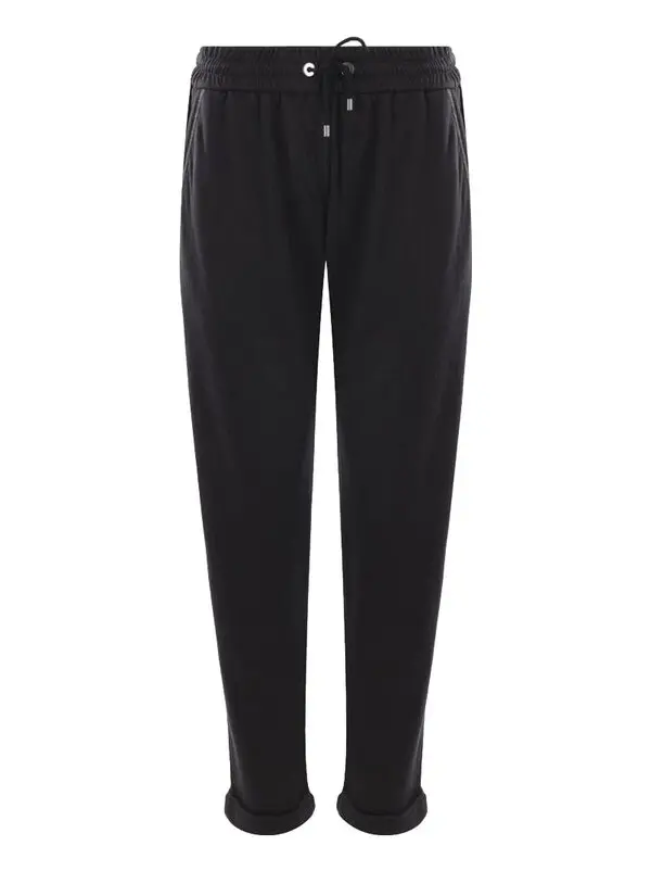Brunello Cucinelli Jersey Jogging Trousers - Black+feather