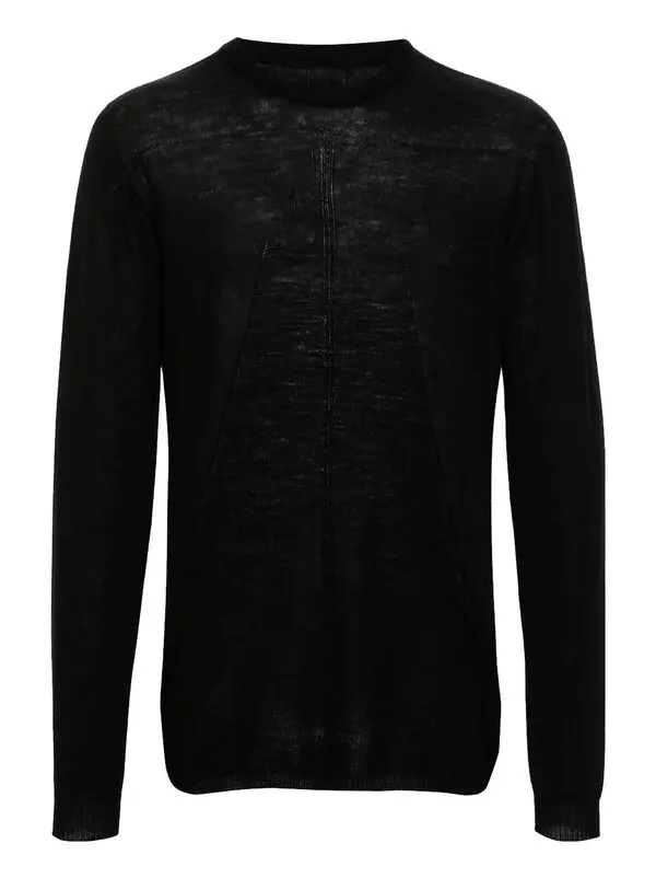 Rick Owens Biker Level Virgin Wool Jumper - Black