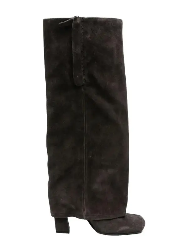 Ash Suede Boots With Block Heel - Brown