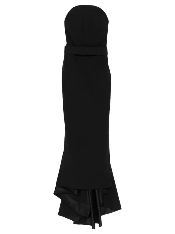 Solace London Fitted Bodice Dress - Black