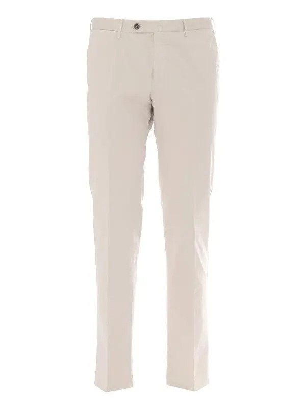 PT TORINO Slim Flat Front Trousers - Gray