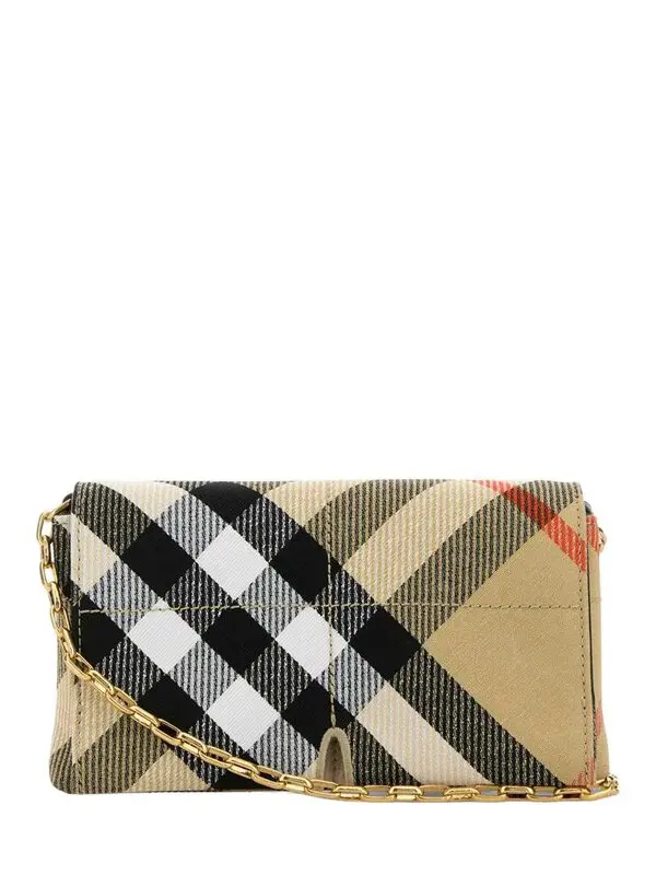 Burberry Embroidered Fabric Crossbody Bag - Multicolor