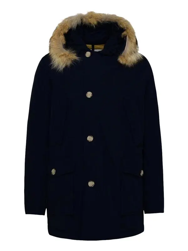 Woolrich Arctic Parka In Cotton Blend - Blue
