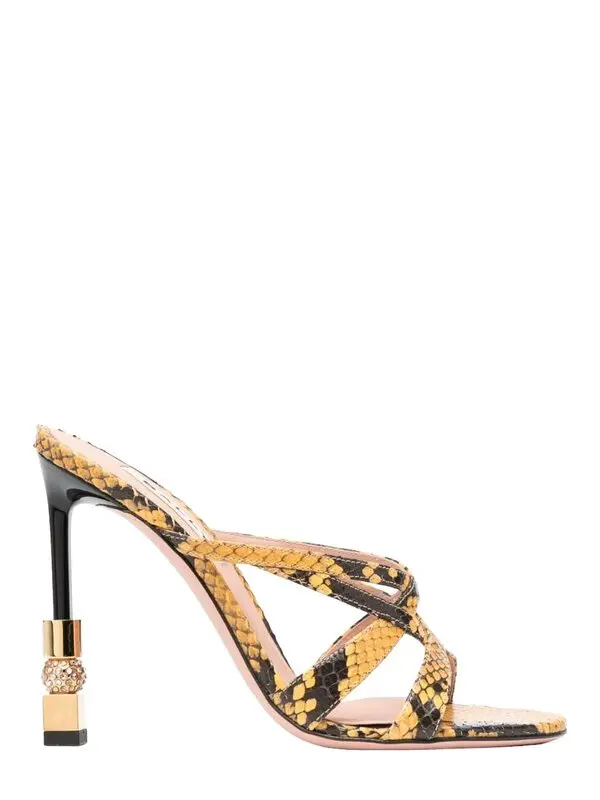 Bally Carolyn Leather Mules - Yellow