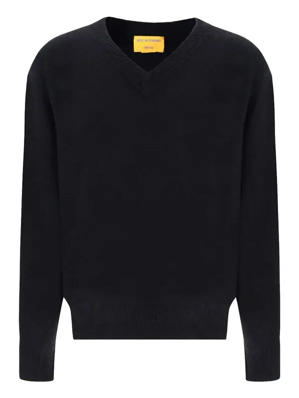 Guest In Residence V Neck Cashmere Sweater - Black