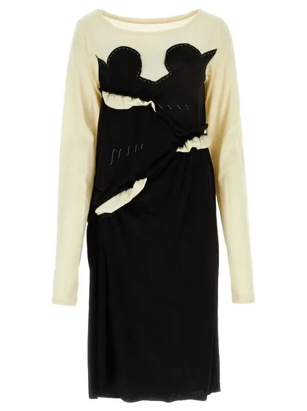 MAISON MARGIELA Cotton Blend Midi Dress - White
