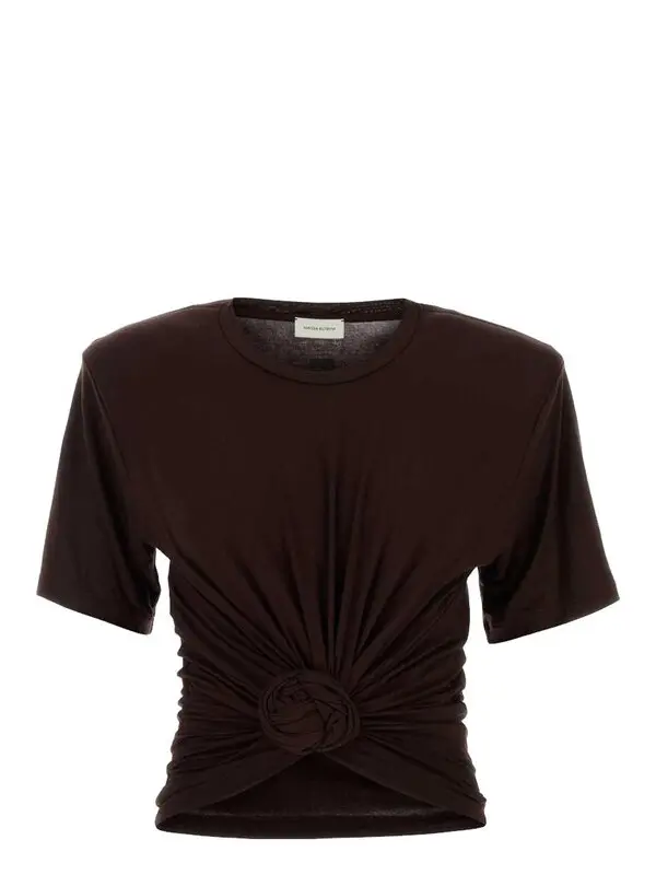 Magda Butrym Cotton T-shirt - Brown