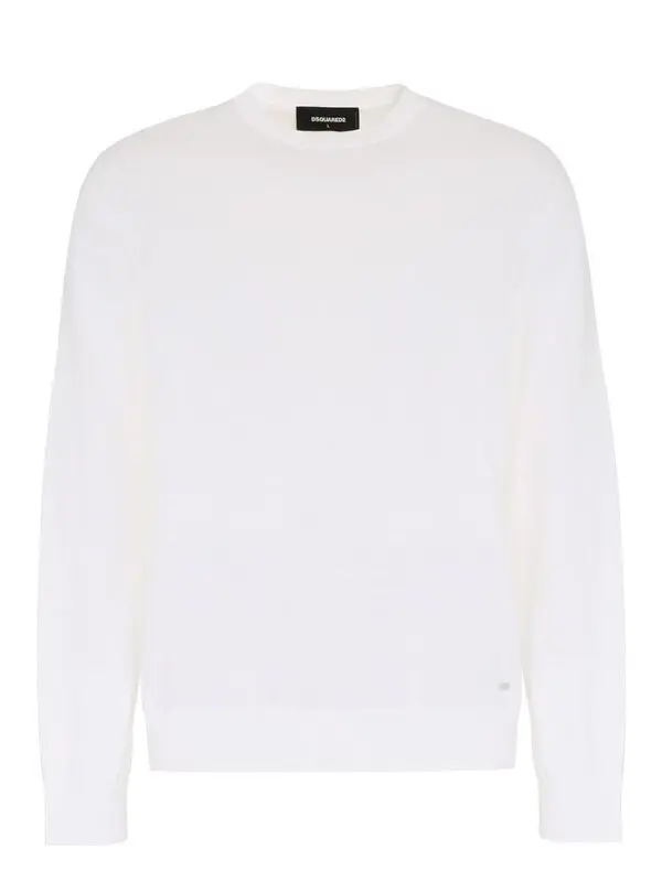 Dsquared2 Cotton Crew-neck Sweater - White