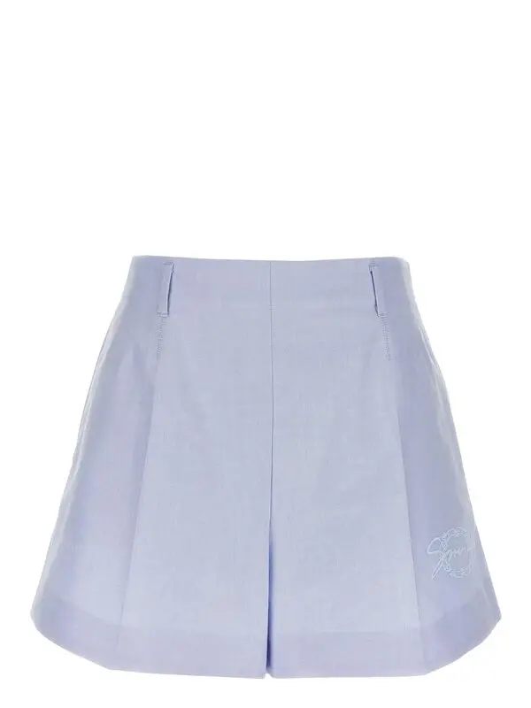 Givenchy Embroidery Cotton Shorts - Blue