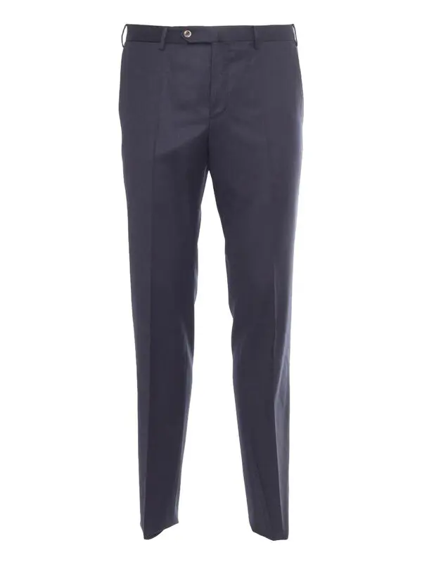 PT TORINO Slim Flat Front Trousers - Blue