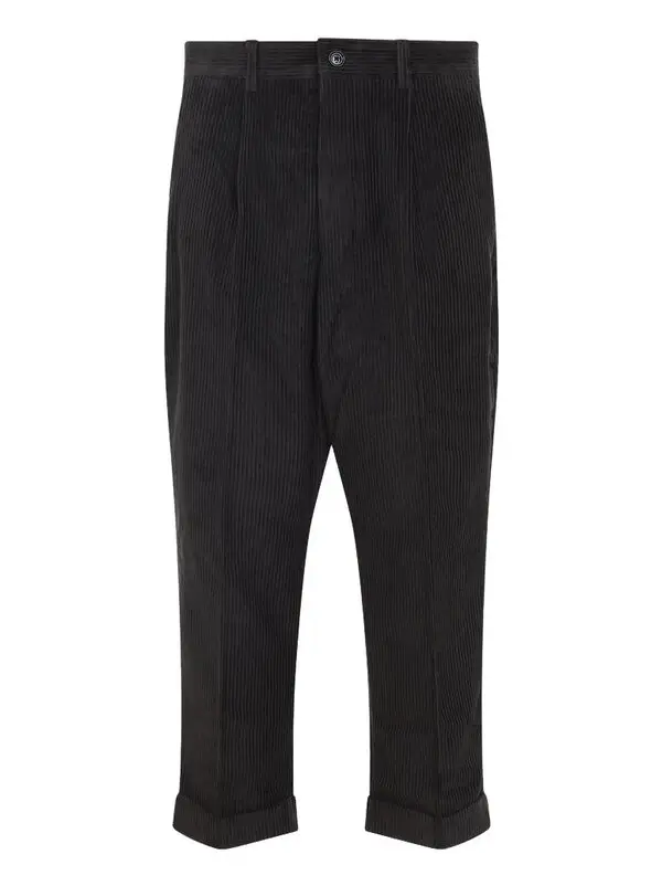 Ami Carrot Oversized Cotton Pants - Grey