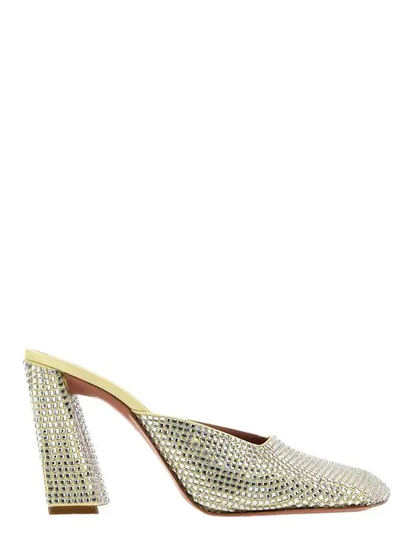 Amina Muaddi Charlotte Crystal Mule - Butwhicry