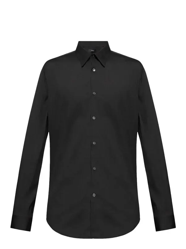 Theory Straight-point Collar Shirt - Black