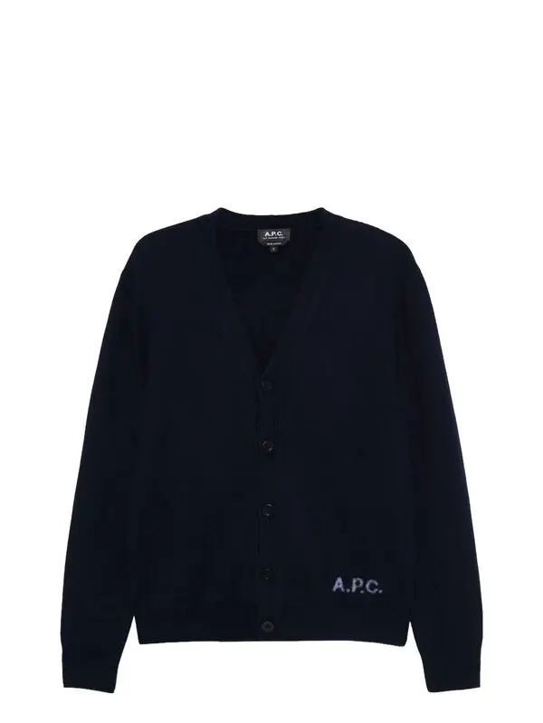 A.p.c. Knit Virgin Wool Sweater - Blue