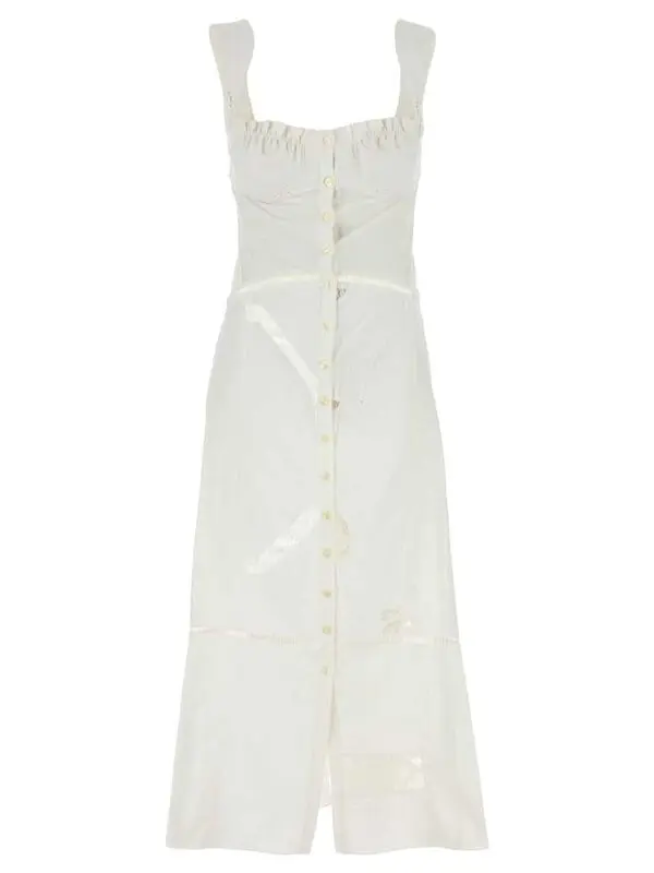 MARINE SERRE Cotton Dress - White