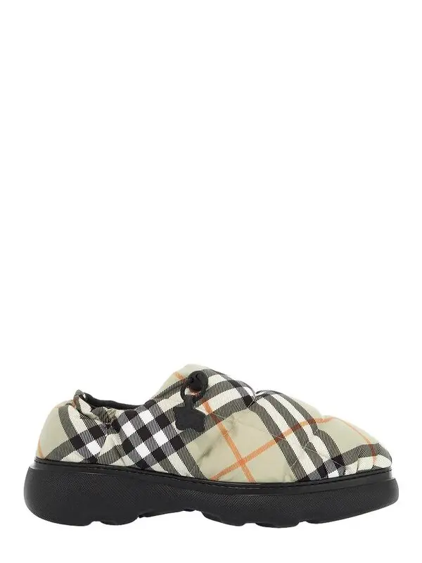 Burberry Check Padded Slip-on Sneakers - Beige