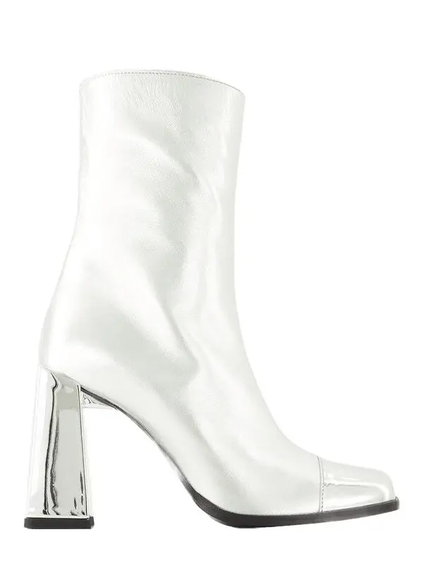CAREL Metallic Calfskin Moon Boots - Grey