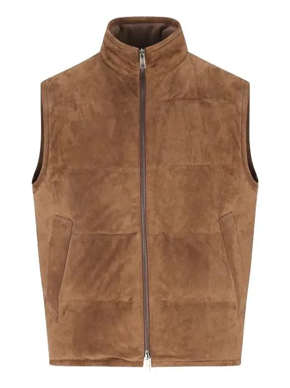 Zegna Suede Lambskin Gilet - Multicolor