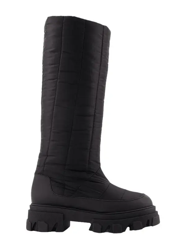 GIA BORGHINI Tall Puffer Boots - Black