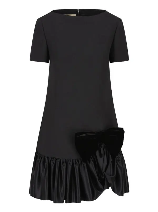 Valentino Garavani Short Sleeve Dress - Black