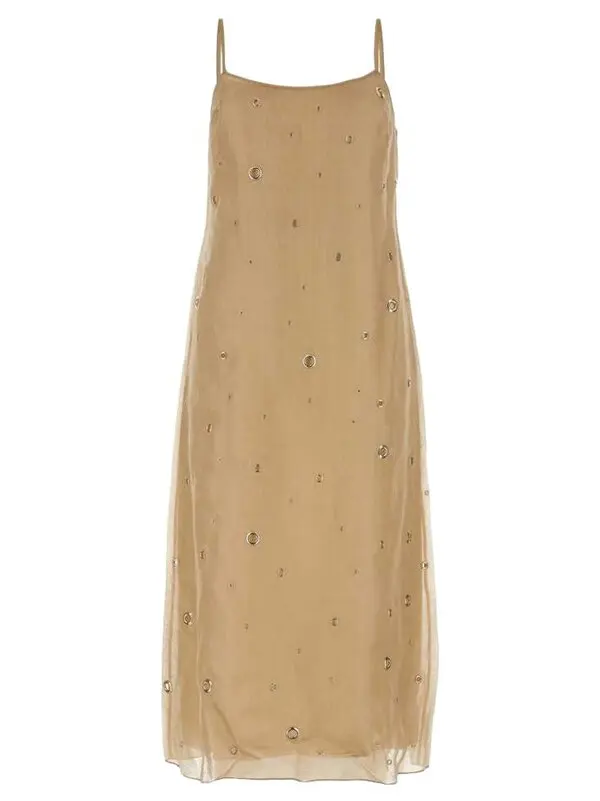Prada Organza Dress - Beige O Tan
