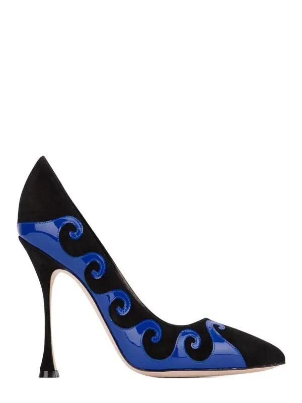 Manolo Blahnik Kasai Heeled Shoes - Blckbblu