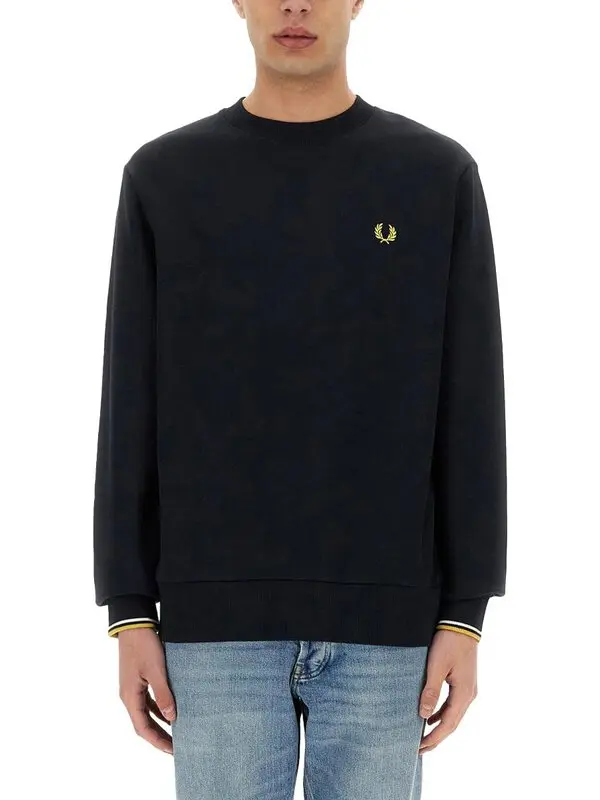 Fred Perry Sweatshirt With Logo - Blue