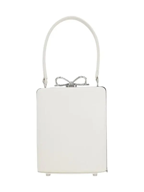 SELF-PORTRAIT Bow Mini Tote Bag - White