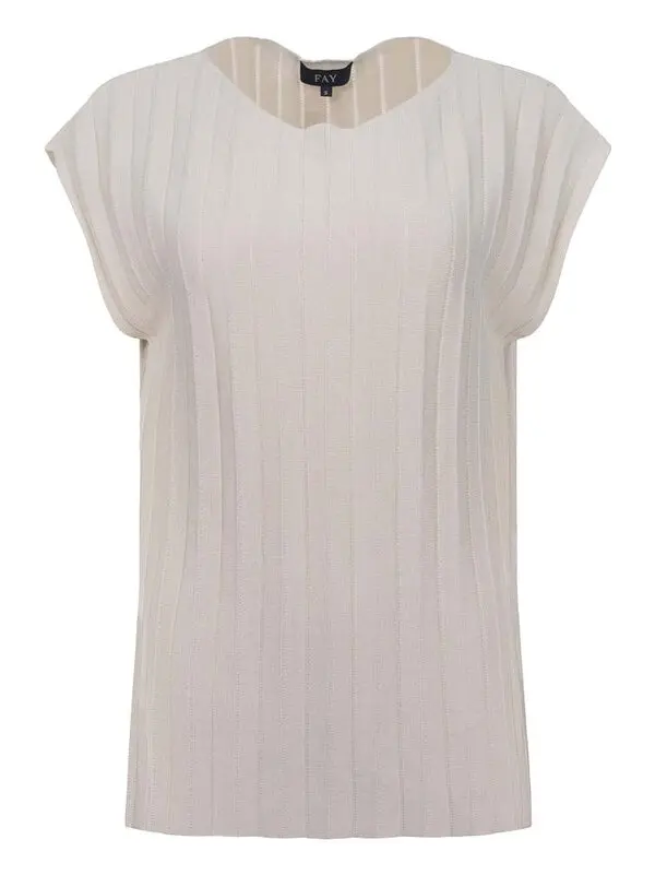 FAY Viscose Sweater - Beige
