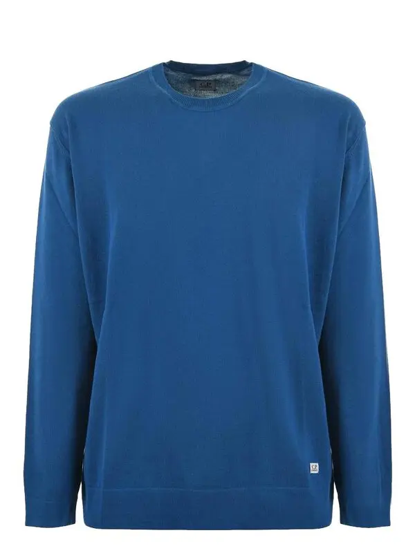 C.P. COMPANY Cotton Thread Sweater - Blu Ottanio